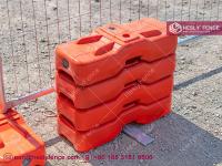 China Orange Color BLOW Mould Plastic Temporary Fencing Feet | China Temporary Fence Feet Factory for sale