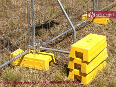 China Yellow Color Temporary Fence Feet Injection Molding | China Temp Fence Feet Supplier for sale