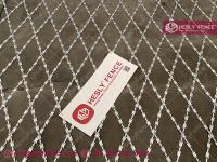 China High 2.4m, 75X150mm Rhombus Razor Mesh Sheet Fence | China Welded Razor Mesh Supplier for sale