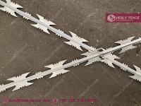 China High 2.4m, 75X150mm Rhombus Razor Mesh Sheet Fence | China Welded Razor Mesh Supplier for sale