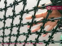 China High 2.4m, 75X150mm Rhombus Razor Mesh Sheet Fence | China Welded Razor Mesh Supplier for sale