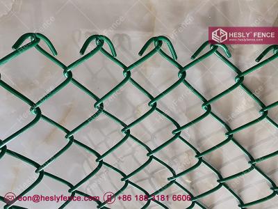 China Green PVC coated Chainwire Mesh Fence | 50X50mm mesh aperture | 4.0mm Wire - Hesly Fence, China for sale