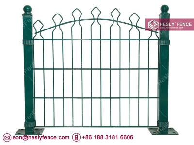 China 868 Decorative Double Wire Fence | High 1530mm | 2m width | SHS60X1.5mm Post | Green RAL6005 | HeslyFence-China for sale