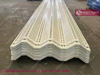China Steel windbreak panels | 900mm width | Corrugated Perforated Metal Panel for Wind and Dust Control | Color Grey - Hesly for sale