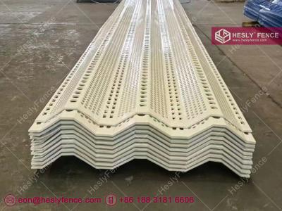 China Steel windbreak panels | 900mm width | Corrugated Perforated Metal Panel for Wind and Dust Control | Color Grey - Hesly for sale