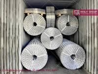 China 8 Lines wire Concrete Coating Reinforced Welded Mesh for Oil & Gas Pipeline, 2.2mm hot dipped galvanized steel wire, width 190.5mm, 1