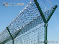 China 3.5m high Airport Perimeter Security Fence System with Top Concertina Wire Coil | China Wire Mesh Fence supplier for sale
