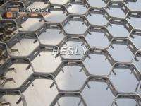 China 410S Hex Metal Mesh for refractory lining, 48mm hexagonal hole, 3'X3', China MANUFACTURER for sale