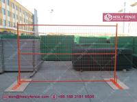 China 6ft X9.5'  Orange Color Movable Temporary Mesh Fencing | China Movable Temporary Fence Factory for sale