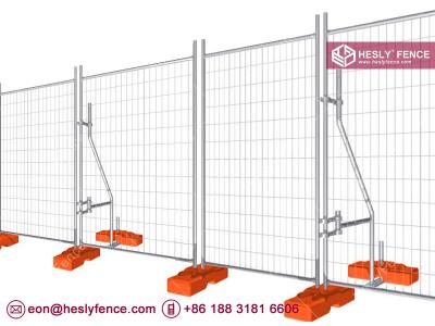 China AS4687-2007 Temporary Mesh Fence | High 2.1m | OD32mm Gal Frame | Anti-climb mesh | HeslyFence Factory for sale