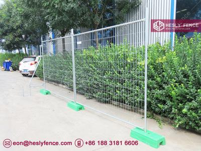 China high 2.0m temporary fence system | Anti-climb Wire mesh filled | Injection Mould Plastic Block | Anping HeslyFence for sale