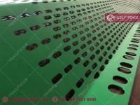 China Single Peak Wind Break Barriers for Wind and Dust Control Fence | 1.5mm thickness | 300mm width | Powder Coated for sale