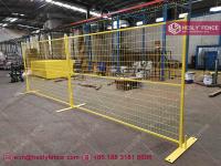 China 6ft X 8ft Movable Temporary Fence Panels | Powder Coated Yellow Color | High Visible | HeslyFence _ China for sale