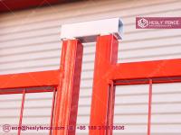 China RAL2009 Orange Portable Temporary Construction Fence | 30mm frame | 3.5mm wire thick | 50x150mm Mesh Hesly Fence - China for sale