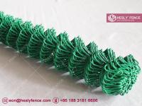 China Dark Green PVC coated Chain Link Mesh Fence | 4.75mm wire | 50mm diamond hole | Hesly Fence - China for sale