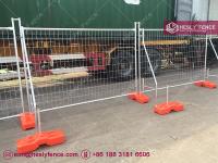 China HESLY Temporary Fence System | Steel Brace | Orange Plastic Block | O.D 32mm frame - HeslyFence,CHINA for sale