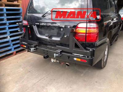 China steel offroad bumper Rear bull bar for LC100（with 2 spare tyre bracket） for sale