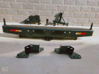 China LC79 TOYOTA Rear Bull Bar Rear Bumper With Fuel Tank And Spare Bracket for sale