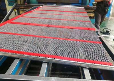 China PU Strip Self Cleaning Screen Mesh High Tension Steel Wire 0.8-12.7mm Aperture 1-101.6mm for sale