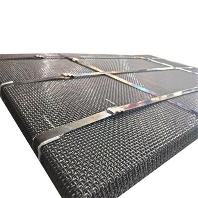 China Quarry Rock Square Hole Crimped Wire Mining Screen Mesh for sale