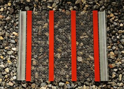 China Pu Polyurethane Steel Screen Mesh Anti - Clogging Harp Screen Mesh With Hook for sale