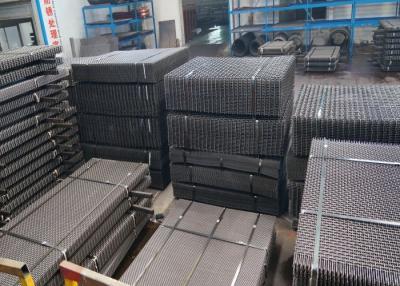 China 500mm Width 1800MPa 65Mn High Carbon Steel Lock Crimp Quarry Screen Mesh with 1-152mm Openings for sale