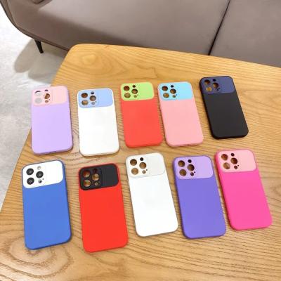 China New Camera Protection Design Fashion Phone Case Candy Color Silicone 2 In 1 Phone Case For iPhone 14 13 12 Pro Max 11 for sale