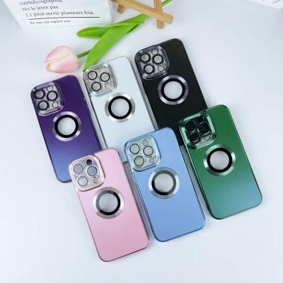China Matte Missed Label Phone Case For IPhone 14 Pro Max Electroplating Camera Frame Soft TPU Phone Cover for sale