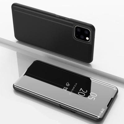 China Luxury For Samsung Leather phone case Flip Standing Clear View Mirror Mobile Cell Phone Case Cover For Samsung Galaxy S2 for sale