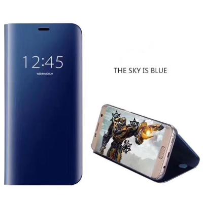 China Luxury Mirror View Flip Phone Case Pu Leather Case With Stand For Samsung Galaxy Note 9 for sale