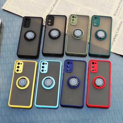 China for REALME X50 5G Drop proof matte Magnet adsorption ring holder car phone case For REALME case for sale