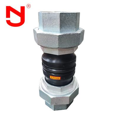 China DN20 Stainless Steel Screwed Union Bspt Threaded Rubber Expansion Joint for sale