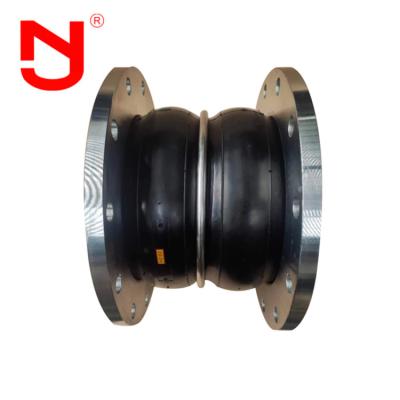 China ANSI DIN JIS Flanged Rubber Expansion Joint Double Sphere Rubber Flexible for sale