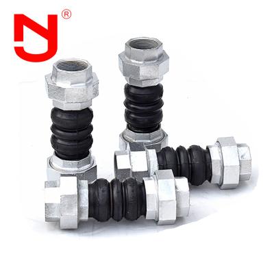 China Stainless Steel Screwed Union Bspt Threaded Expansion Joint Rubber Connector For Pipe for sale