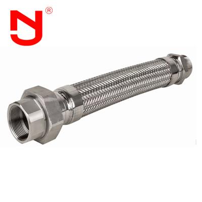 China Stainless Steel 304/316 Metal Braided Hose with Union Type Connection for Vibration Absorption for sale
