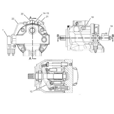 China 244-2228 10R-8700 Hydraulic Pump for 420D 430D Excavator Construction Machinery Parts for sale