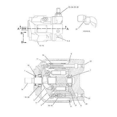 China 202-1335 10R-0544 Hydraulic Pump for Cat 627G 637G 623G 621G 631G Construction Machinery for sale