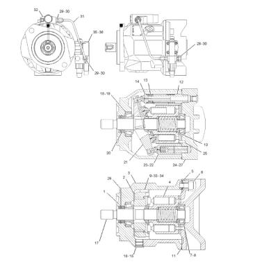 China 245-8998 Hydraulic Pump for 416D Excavator High Quality Durable Replacement for sale