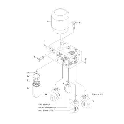 China Pilot Solenoid Valve Assembly 3106-20091 31K6-23230 for R220LC-9S R300LC-9S Excavator for sale