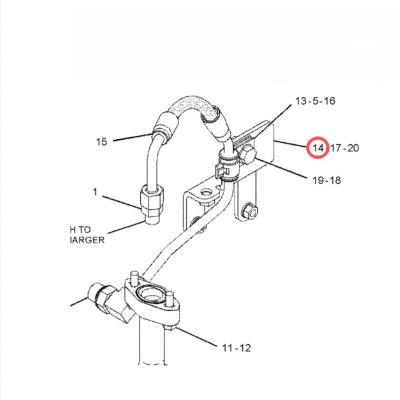 China 379-8774 Turbocharger Oil Lines Mounting Bracket Compatible with Engine C9 100% New for sale