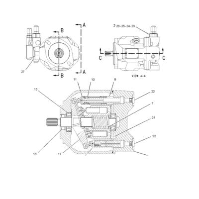 China 171-2950 Hydraulic Piston Pump Compatible with D350E II D400E II 966G 972G ISO9001 for sale