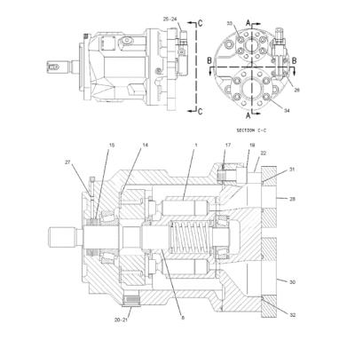 China 190-2279 0R-0912 Hydraulic Piston Pump Compatible with 784C 784B Excavators ISO9001 New for sale