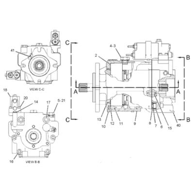 China 104-1752 0R-7669 Hydraulic Piston Pump Compatible with D9R Excavator 100% New ISO9001 for sale