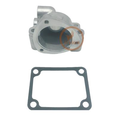China 6D34 6D31 Engine Thermostat Housing ME110026 New Cooling System Water Outlet for Excavator for sale