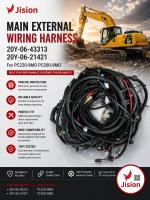 China Komatsu Excavator Main Wiring Harness 20Y-06-43313 OEM Standard 24V Heavy Duty for sale