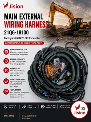 China Hyundai R220LC-9S R330LC-9S Main Wiring Harness 21Q6-18100 21Q8-18105 OEM Quality for sale