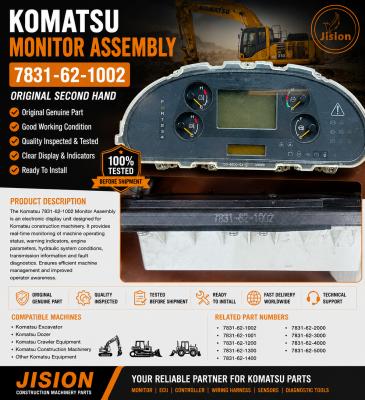 China Komatsu 7831-62-1002 Excavator Monitor Assembly Original Plug and Play Display Panel for sale