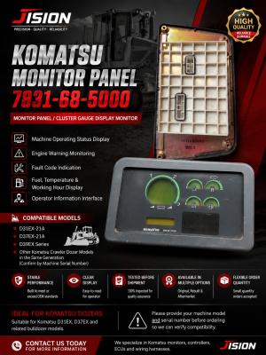 China Komatsu Monitor Panel 7831-68-5000 for D31EX D37EX Bulldozer Display Gauge Cluster for sale