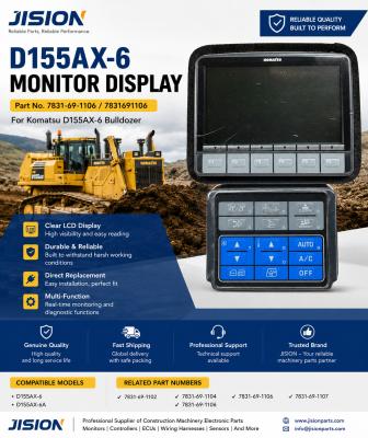 China Komatsu D155AX-6 Monitor 7831-69-1106 Bulldozer Display Panel OEM New Stock for sale