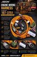 China 107-3751 Engine Wiring Harness for Caterpillar 3412 / 3412C Engine Generator Set 1073751 for sale